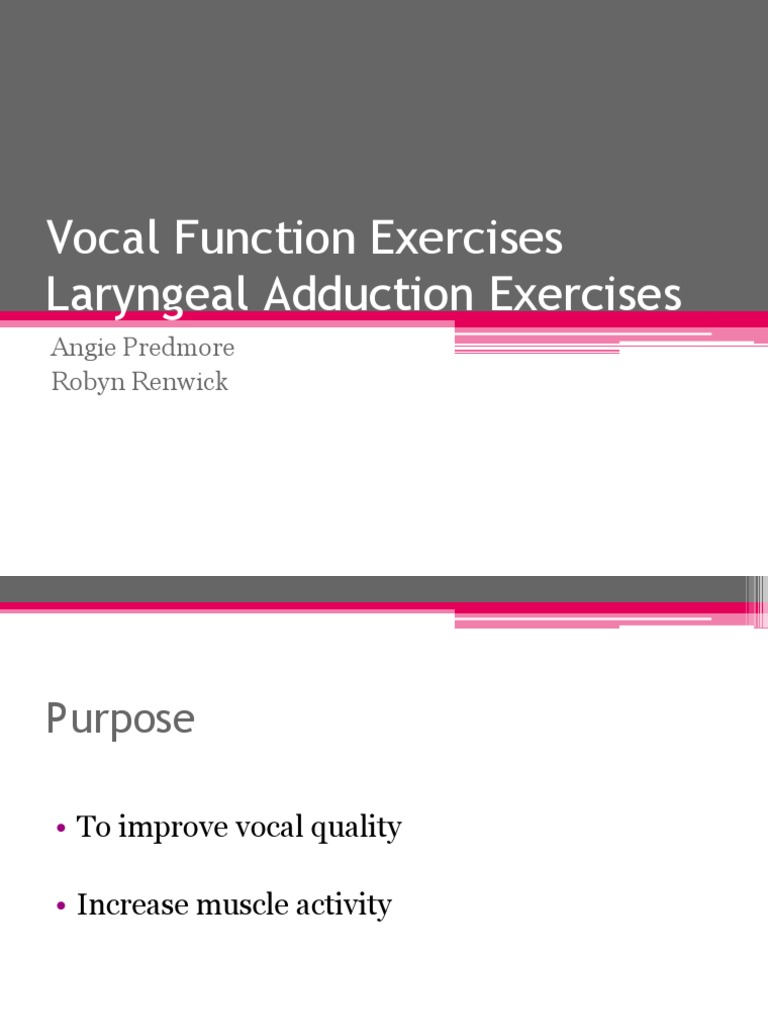 Exercises Presentation | PDF | Larynx | Physical Exercise