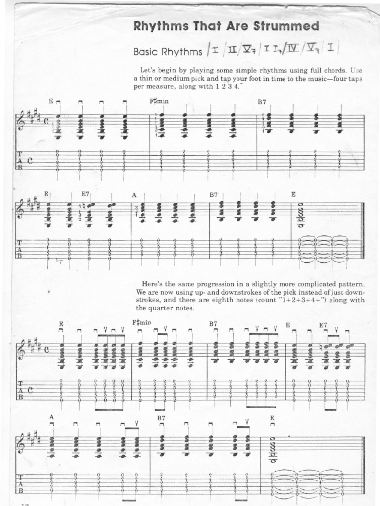 Rhythm Guitar PT 1 | PDF | String Instruments | Bass Guitar