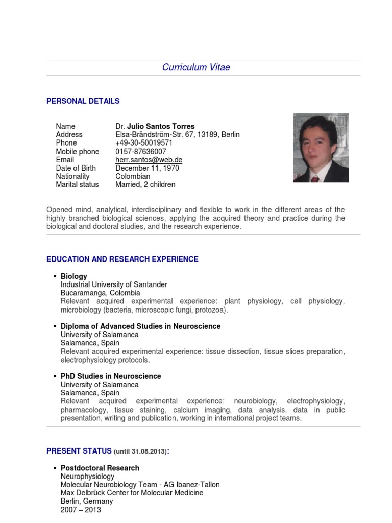 Neuroscience Expert's CV | PDF | Neuroscience | Electrophysiology