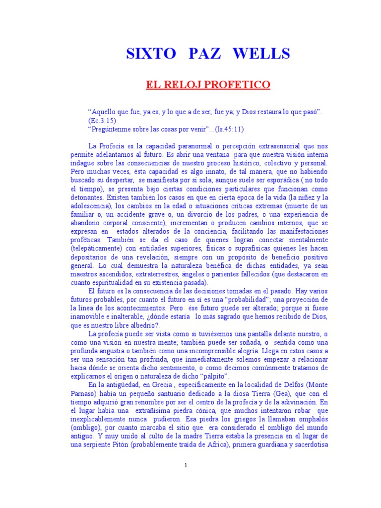 El Reloj Profetico | PDF
