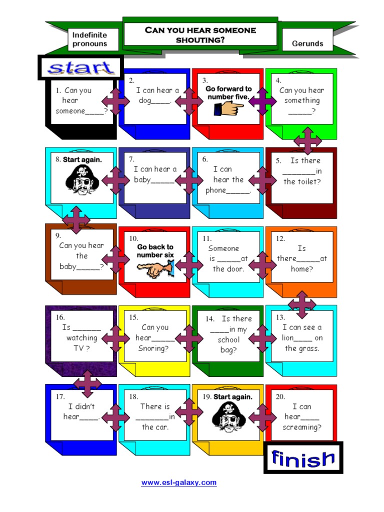 Gerunds Pronouns Board Game | PDF