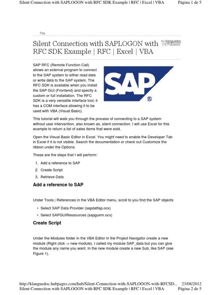 Saplogon Excel | PDF | Visual Basic For Applications | Microsoft Excel