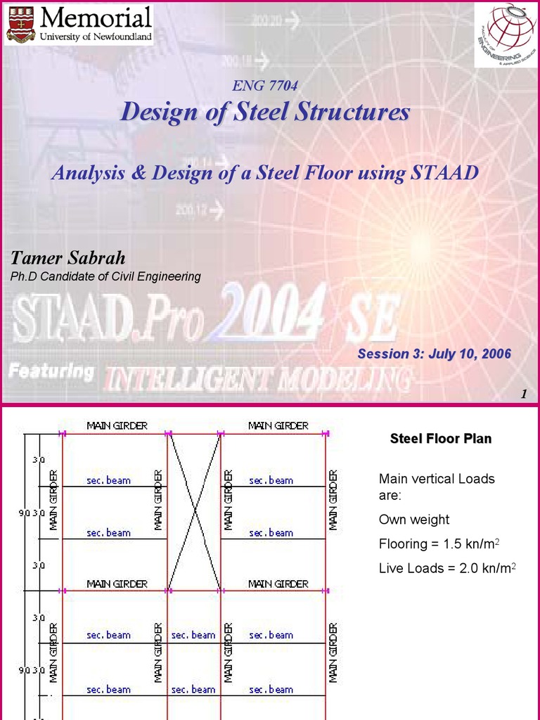 STAAD Tutorial - 3 | PDF | Beam (Structure) | Structural Analysis