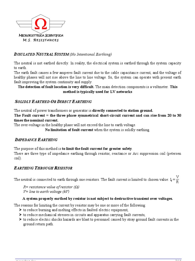 Insulated Neutral System Overview | PDF | Science & Mathematics