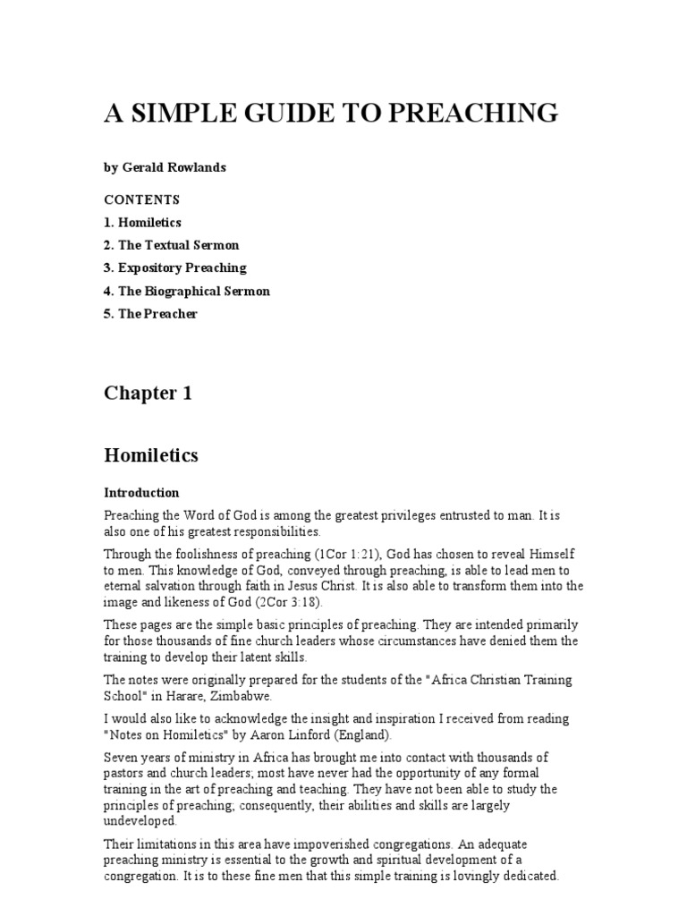 A Simple Guide to Preaching | Expository Preaching | Sermon