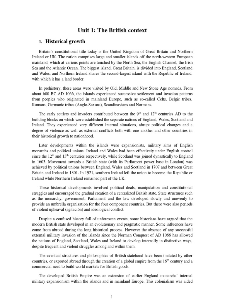 The Historical Development of the British State: From Early Settlements ...