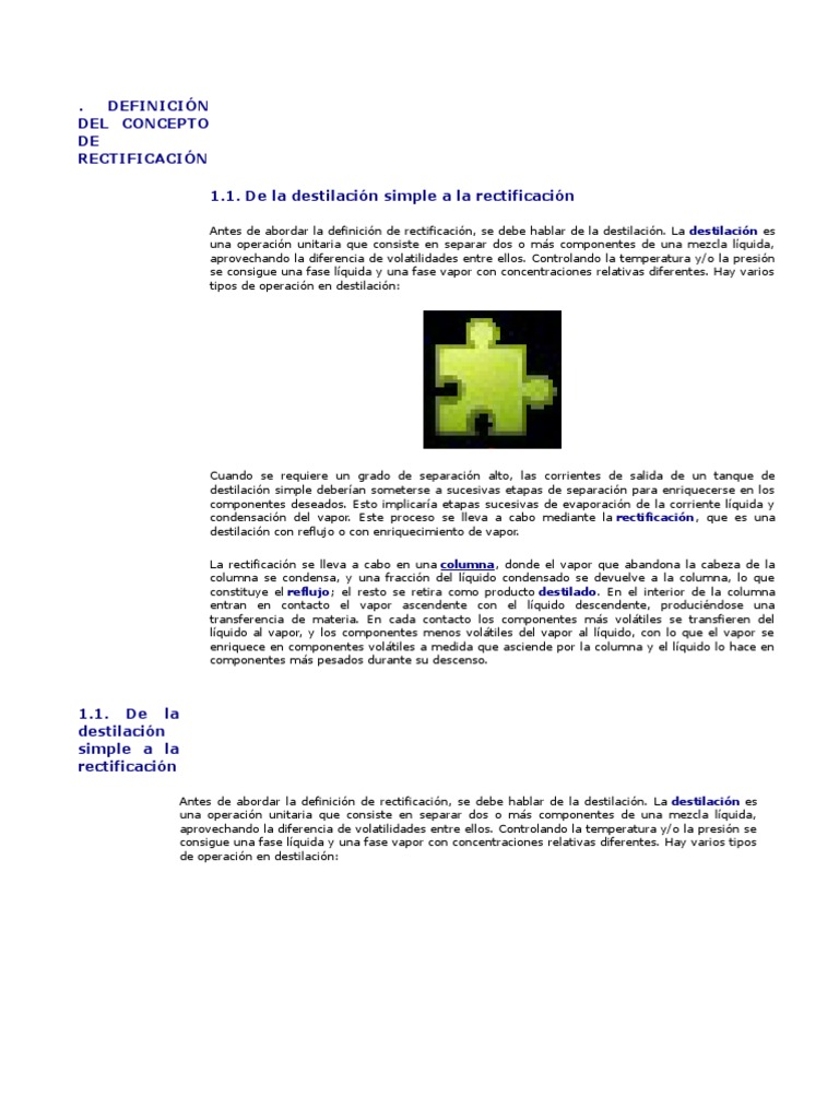 Rectificacion | PDF | Destilación | Línea (geometría)
