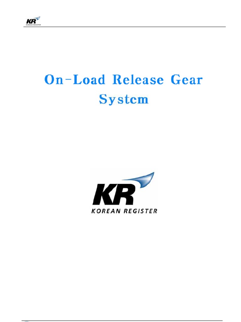 On-Load Release Gear System (E) | PDF | Mechanical Engineering ...