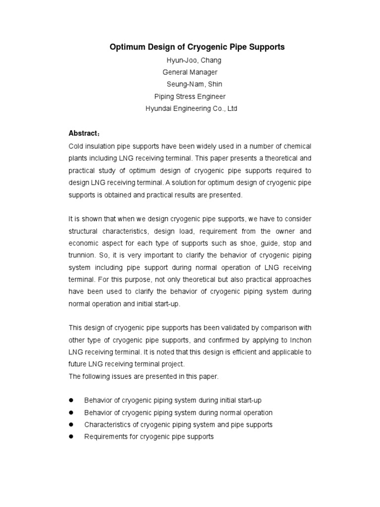 Cryogenic Piping Design | PDF | Thermal Insulation | Stainless Steel