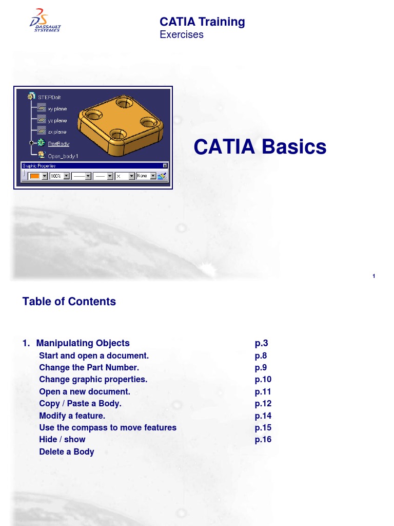 1-Catia Basic Exercises | PDF
