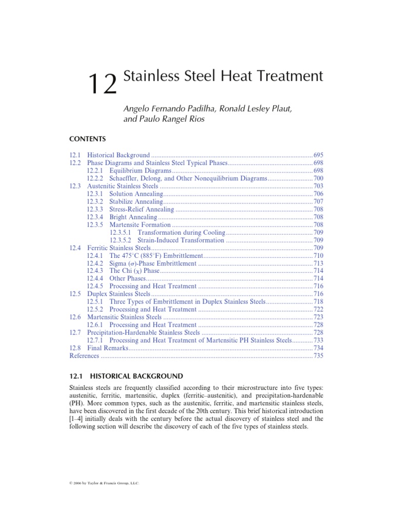 Stainless Steel Heat Treatment Overview | PDF | Heat Treating | Steel