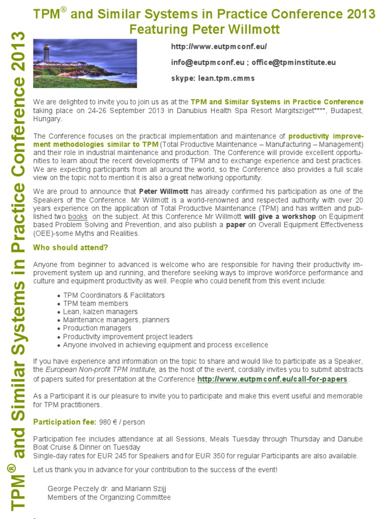 TPM Conference With Peter Willmott | PDF | Business