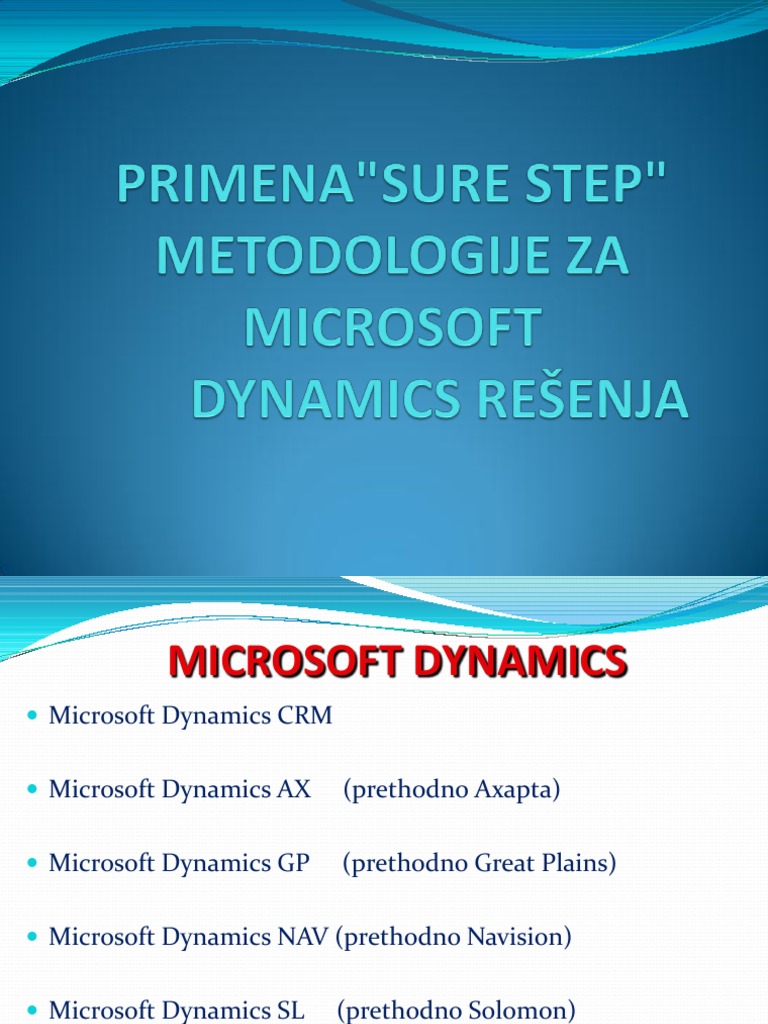 Microsoft Dynamics Sure Step Guide | PDF