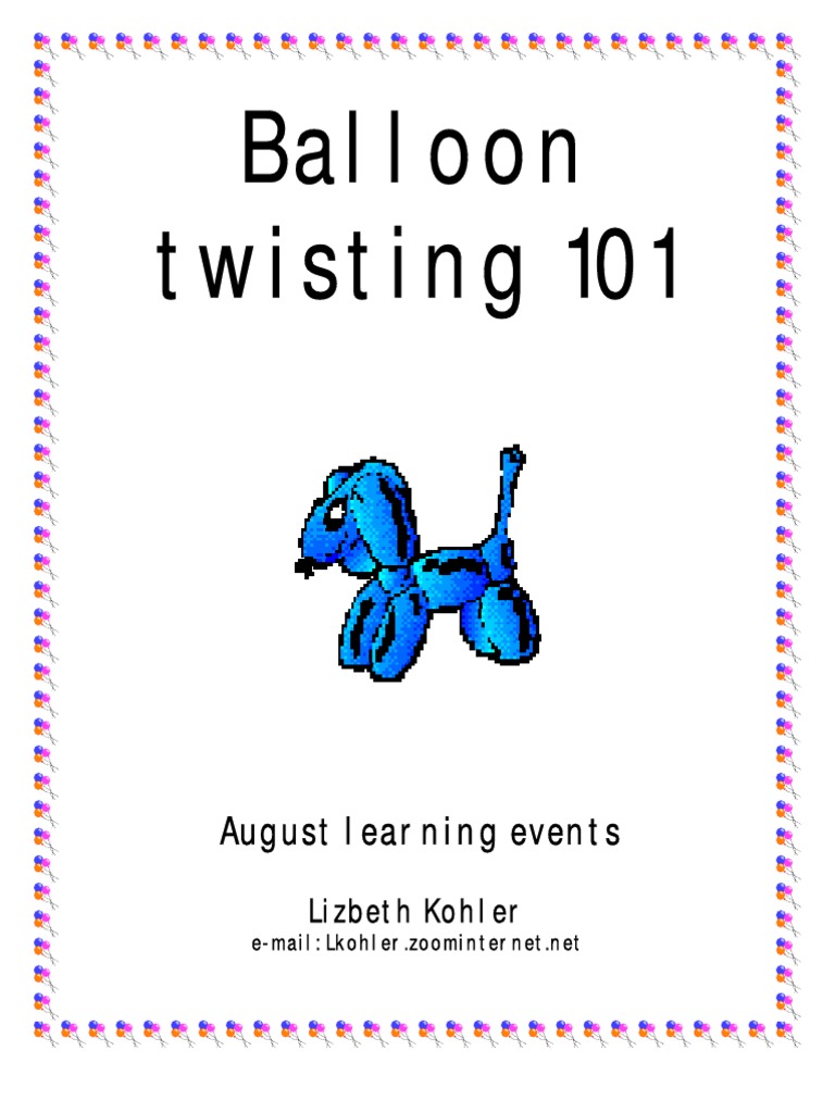 Balloon Twisting | PDF | Balloon | Giraffe