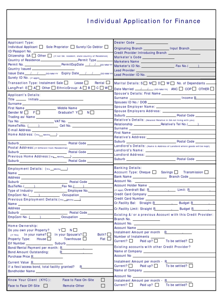 Nca - Credit Application1 | PDF | Credit Card | Bonds (Finance)