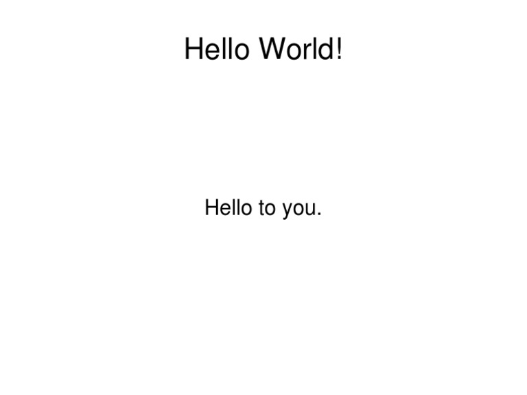 Hello World PDF Guide | PDF