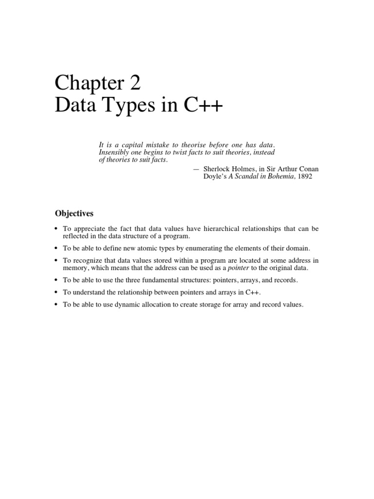 02 Data Types | PDF | Pointer (Computer Programming) | Data Type