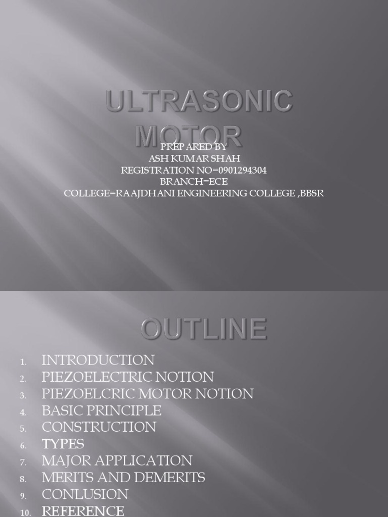 Ultrasonic Motor: Principles and Applications | PDF | Piezoelectricity ...