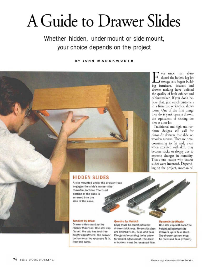 Guide To Drawer Slides, A Pain-Free Slide Installation | PDF ...