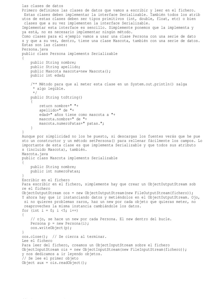 Clase Fichero En Java Pdf Archivo De Computadora Java Lenguaje De Programación