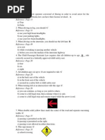 Sample Class C Drivers Written Test 1 | PDF | Traffic | Driving