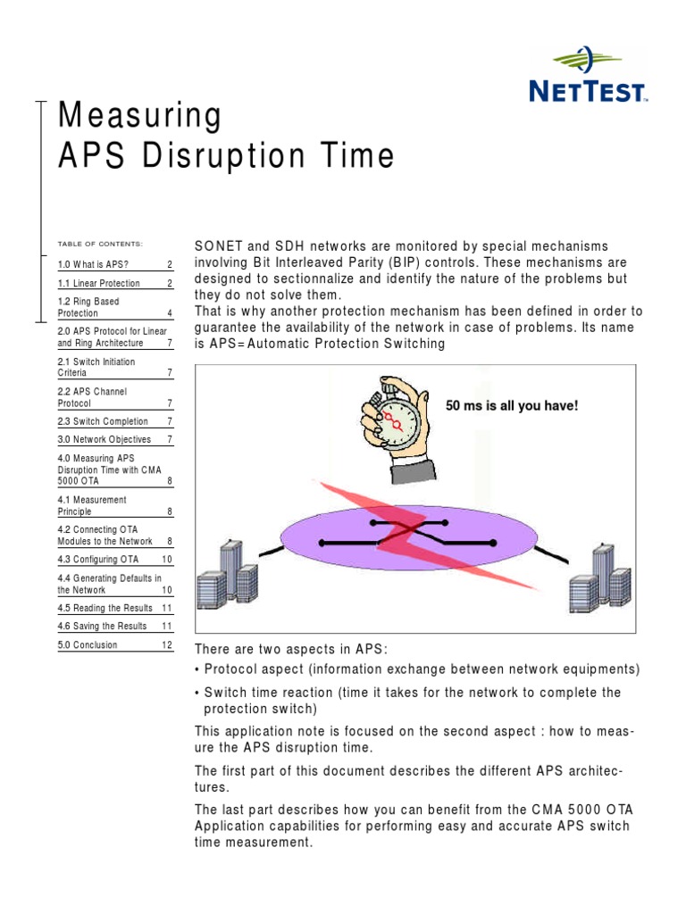 Measuring APS Disruption Time | PDF | Computer Network | Media Technology