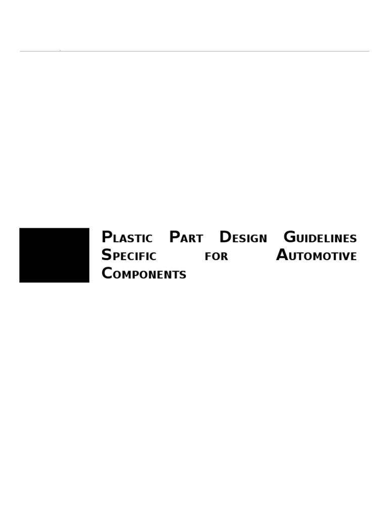 Automotive Plastic Part Design Guidelines | PDF | Casting (Metalworking ...