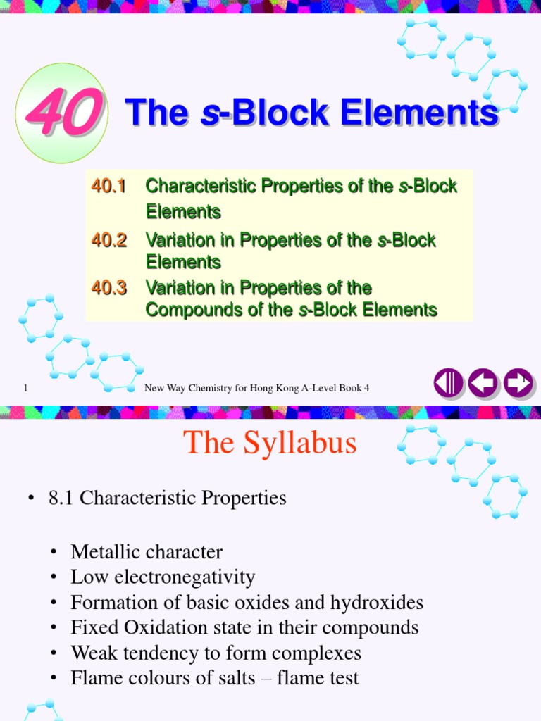 S Block Elements | PDF | Solvation | Ion