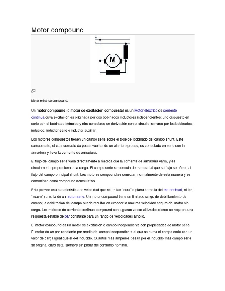Motor Compound | PDF