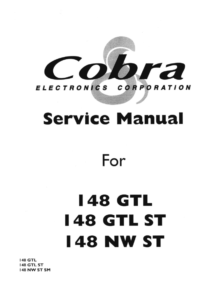 Cobra 148GTL Service Manual | PDF