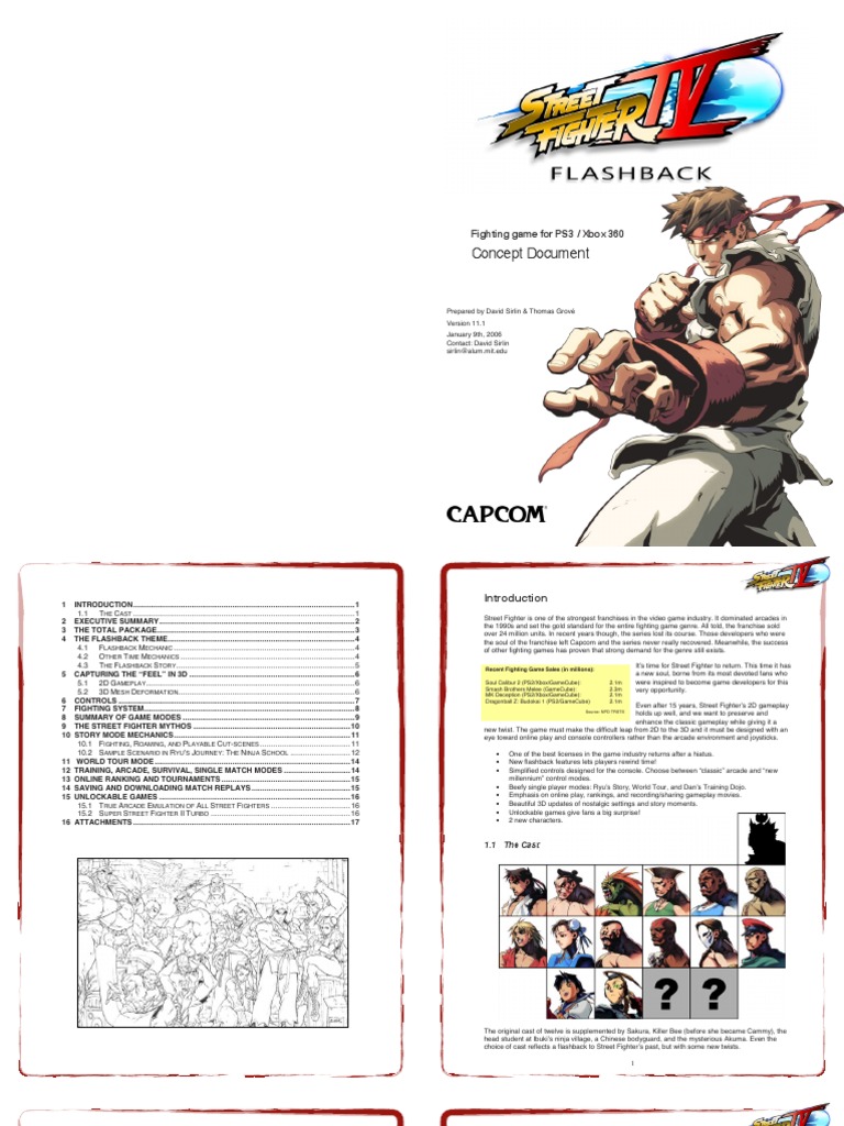 David Sirlin's Street Fighter 4 Concept | PDF | Business
