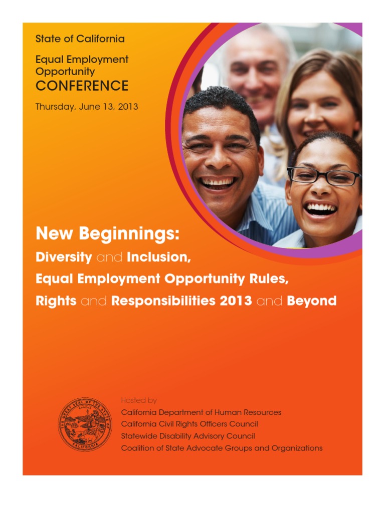 CalHR EEO Conference Brochure | PDF | Equal Opportunity | California