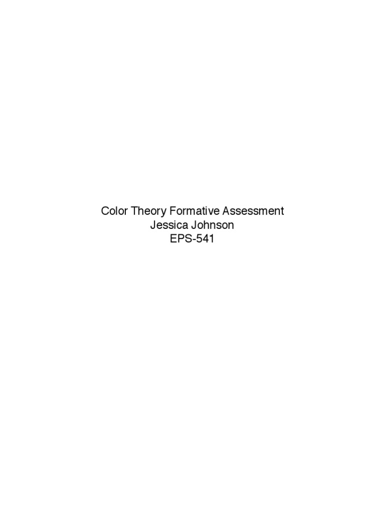 Color Theory - Formative Assessment | Download Free PDF | Educational ...
