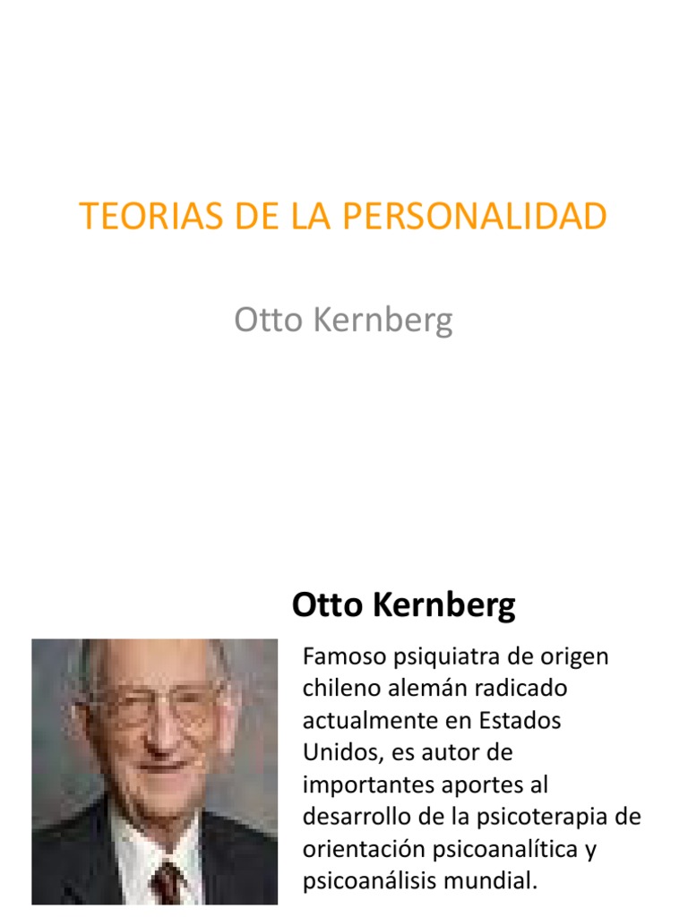 OTTO KERNBERG.pptx | Neurosis | Narcisismo