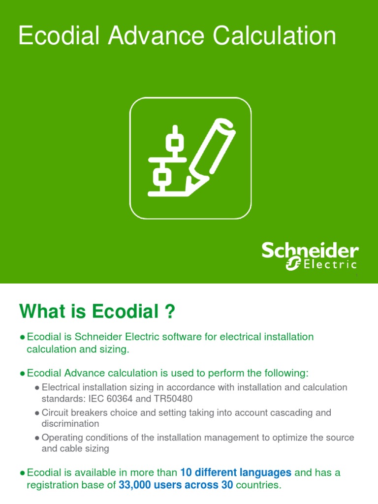 Ecodial Advance Calculation Overview | PDF | Spreadsheet | Electrical ...