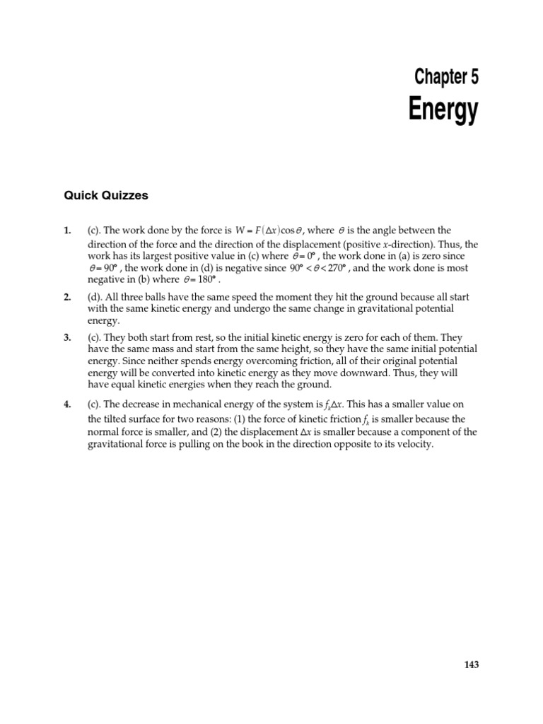 SM PDF Chapter5 PDF | PDF | Kinetic Energy | Potential Energy