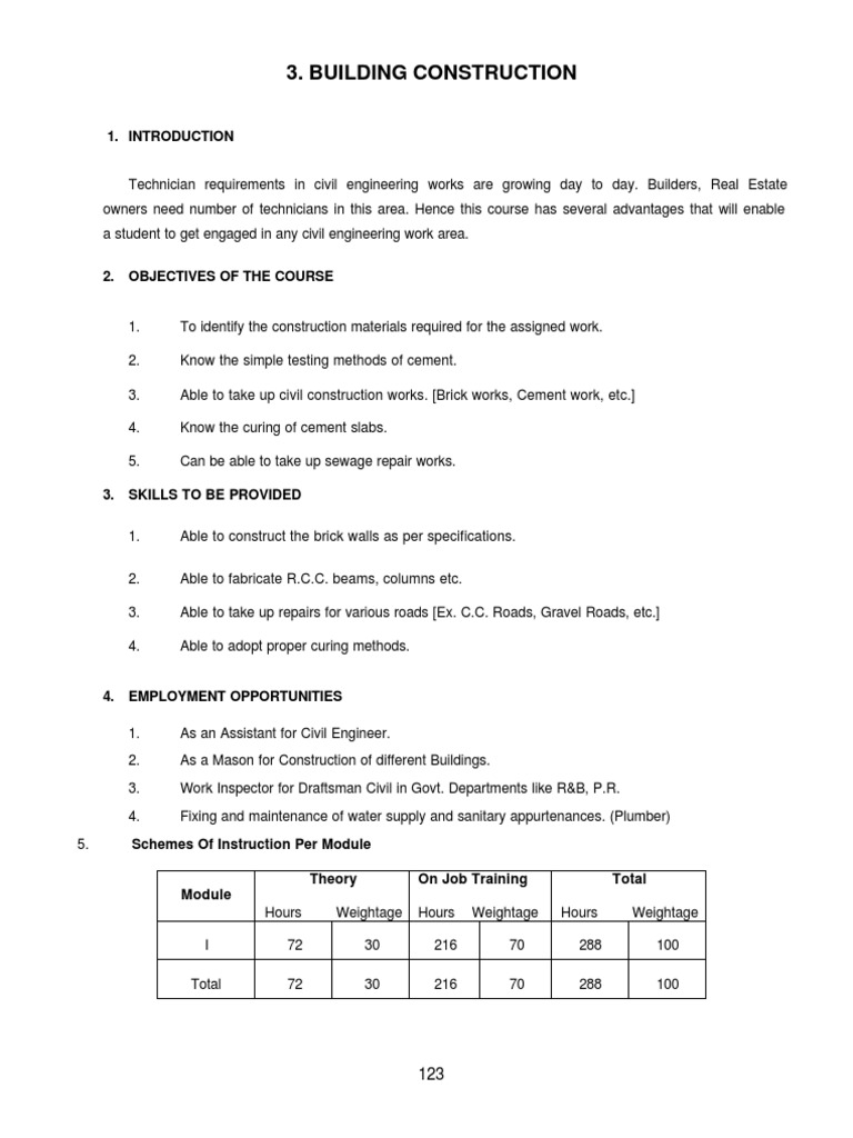 Building Construction PDF | PDF | Sanitary Sewer | Concrete