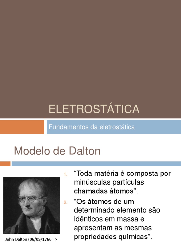 Aula - 01 Introdução À Eletrostática | PDF | Carga elétrica | Eletrostática