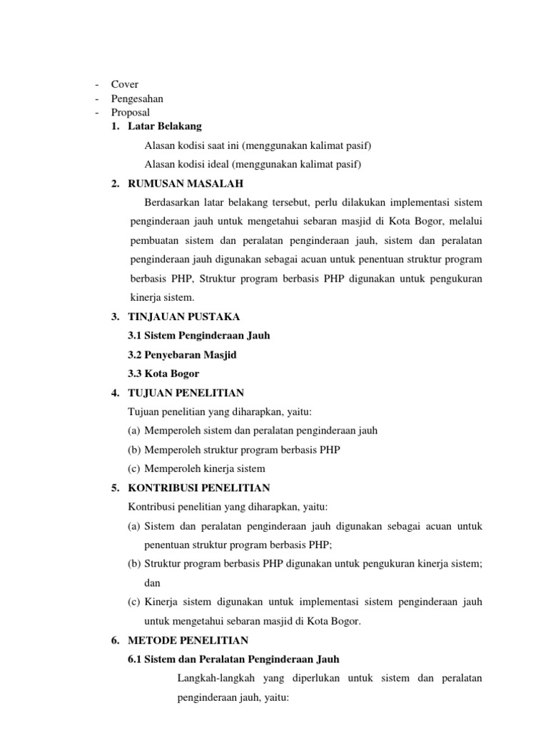 Susunan Proposal Skripsi | PDF