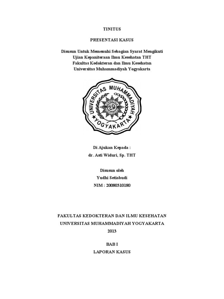 Penanganan Tinnitus pada Pasien THT | PDF