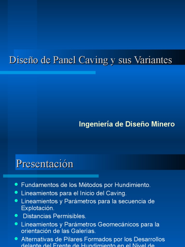 Panel Caving y Variantes | PDF | Minería | Science