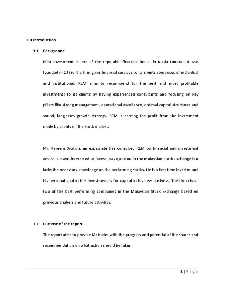 Stock Assignment | PDF | Investing | Stocks