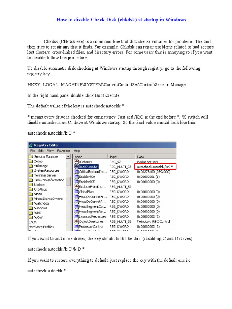 How To Disable Check Disk | PDF | Teaching Methods & Materials