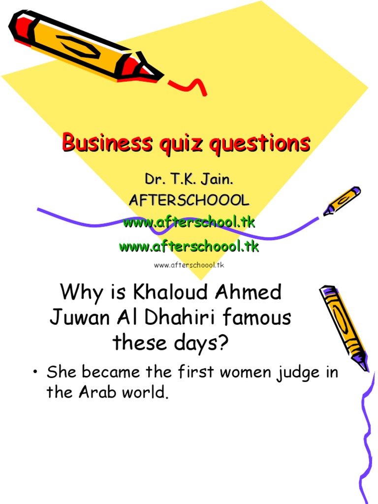 Business Quiz Questions | PDF
