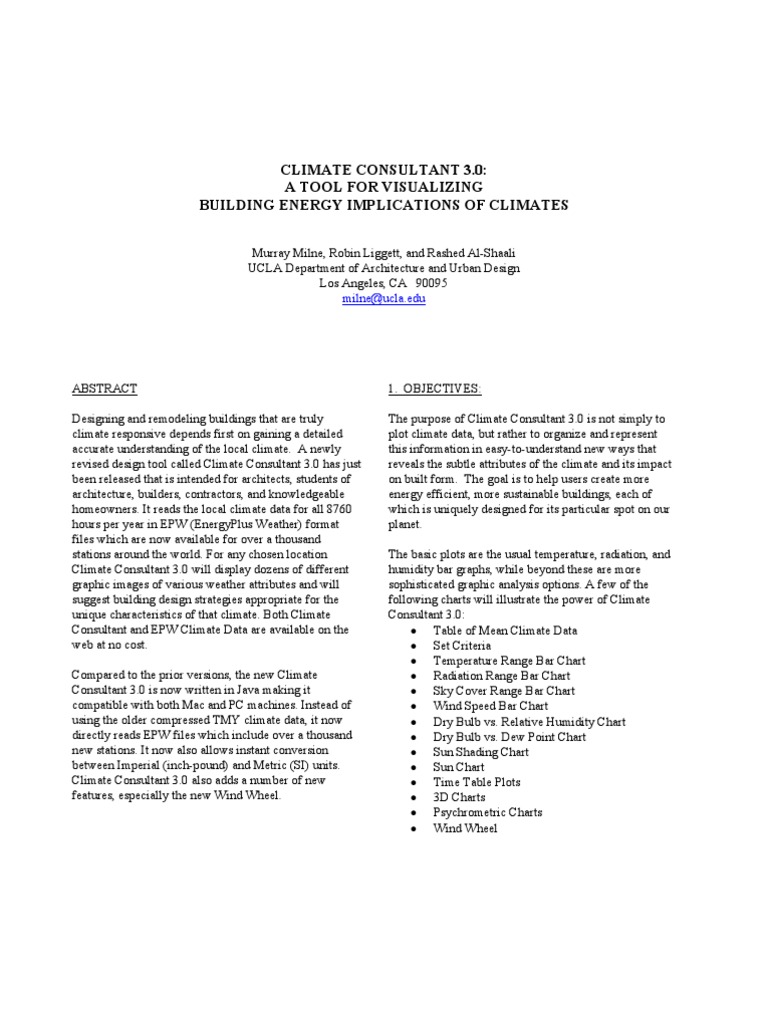 Climate Consultant Descripción | PDF | Air Conditioning | Hvac