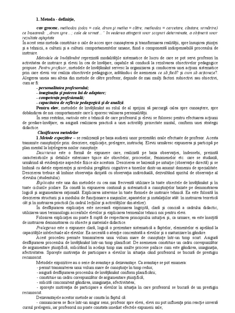 Metode de Predare | PDF