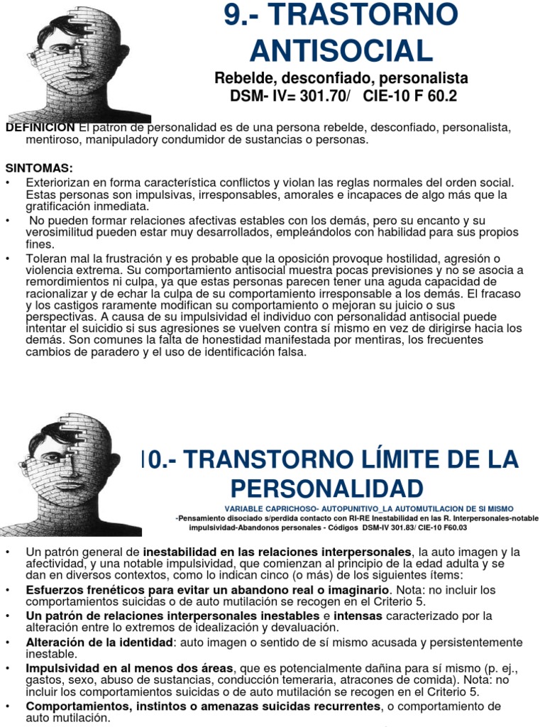 Trastorno de Personalidad Sádica | PDF | Trastorno límite de la ...