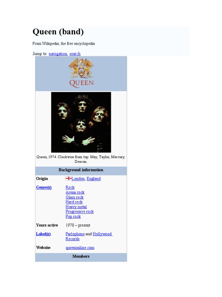 Queen: Iconic Rock Band History | PDF | Rock Music | Music Industry