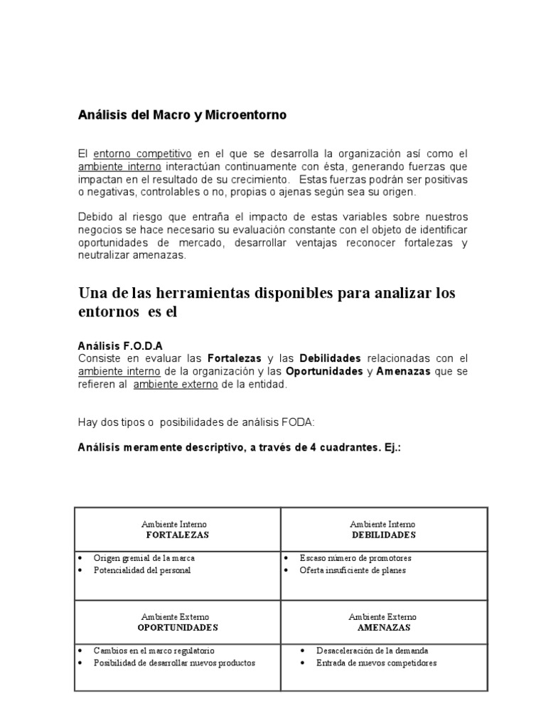 Foda Cuantitativo | PDF | Análisis FODA | Ciencias económicas Foda Cuantitativo | PDF | Análisis FODA | Ciencias económicas