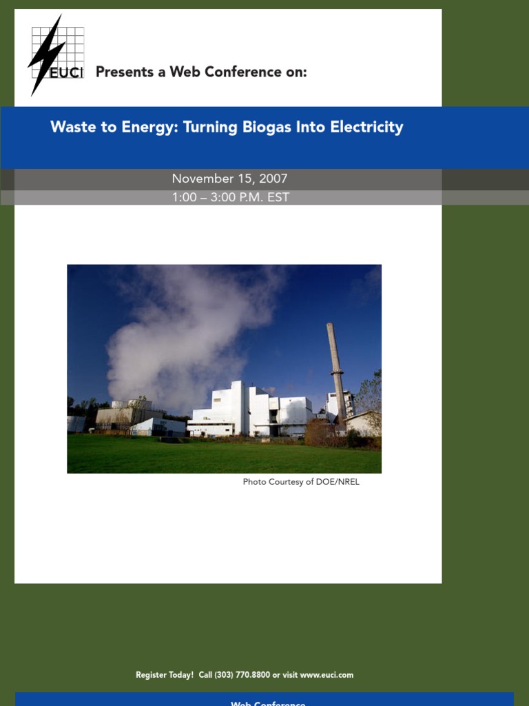 1107 Waste To Energy | PDF | Biogas | Anaerobic Digestion